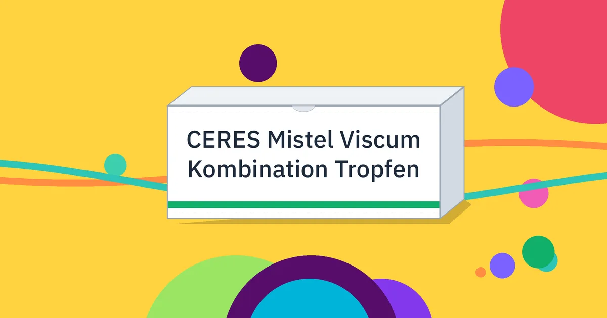 Symbolbild: Packung mit der Aufschrift CERES Mistel Viscum Kombination Tropfen (PZN 19237609) – Verfügbarkeit und Bezug in Apotheken in Frankfurt am Main