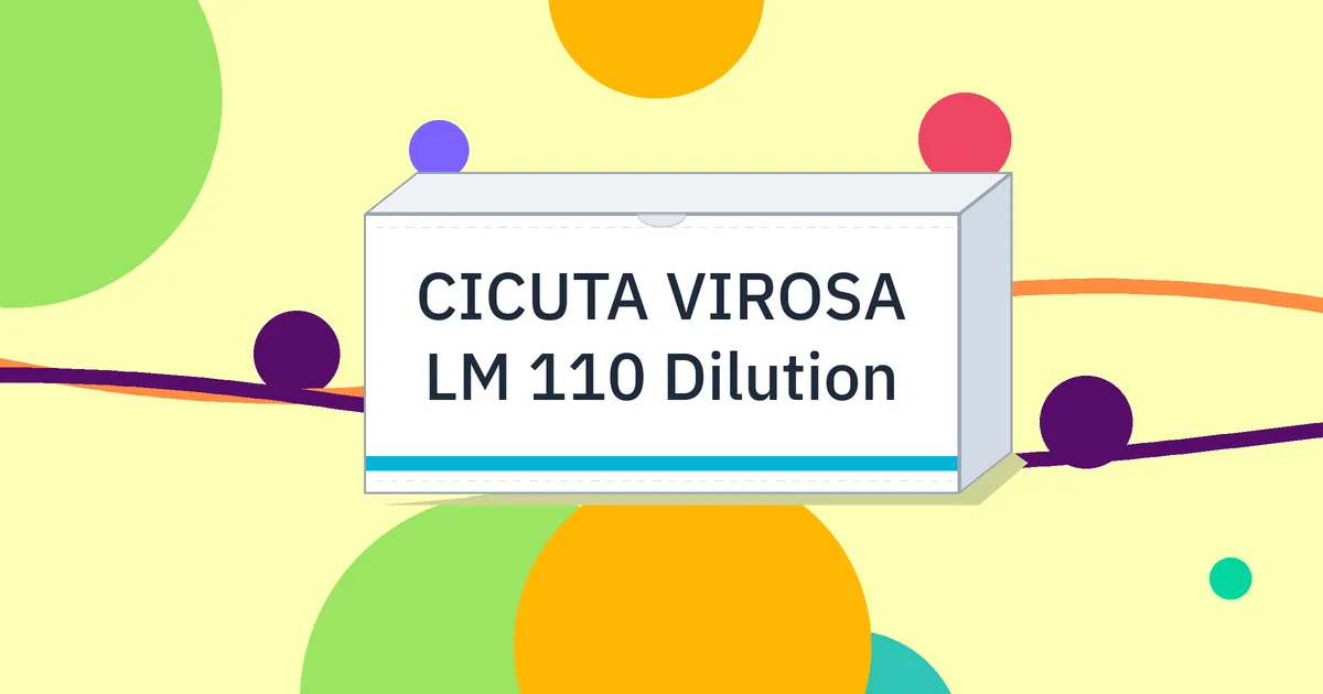 Symbolbild: Packung mit der Aufschrift CICUTA VIROSA LM 110 Dilution (PZN 12818964) – Verfügbarkeit und Bezug in Apotheken in Frankfurt am Main
