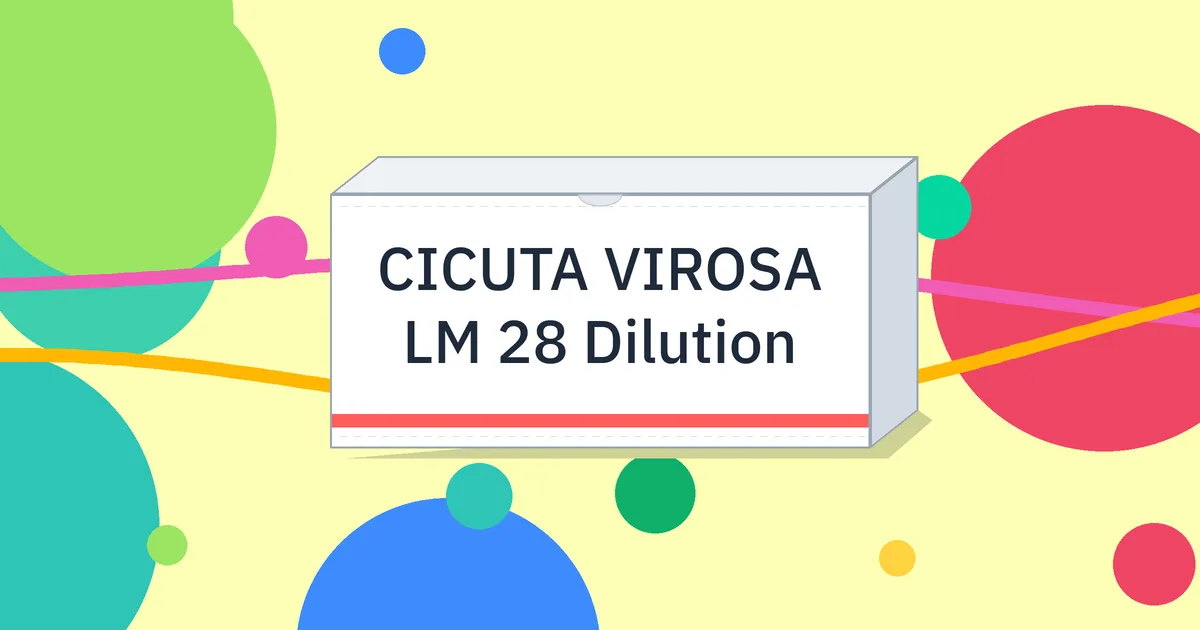 Symbolbild: Packung mit der Aufschrift CICUTA VIROSA LM 28 Dilution (PZN 12818875) – Verfügbarkeit und Bezug in Apotheken in Frankfurt am Main