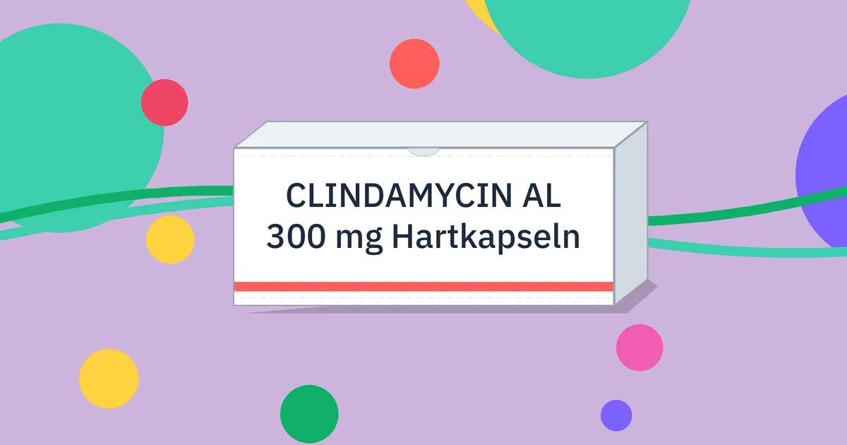 Symbolbild: Packung mit der Aufschrift CLINDAMYCIN AL 300 mg Hartkapseln (PZN 07558159) – Verfügbarkeit und Bezug in Apotheken in Frankfurt am Main