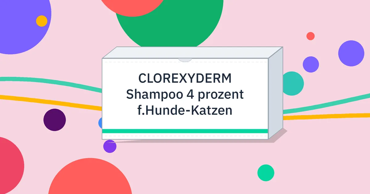 Symbolbild: Packung mit der Aufschrift CLOREXYDERM Shampoo 4 prozent f.Hunde-Katzen (PZN 18022491) – Verfügbarkeit und Bezug in Apotheken in Frankfurt am Main