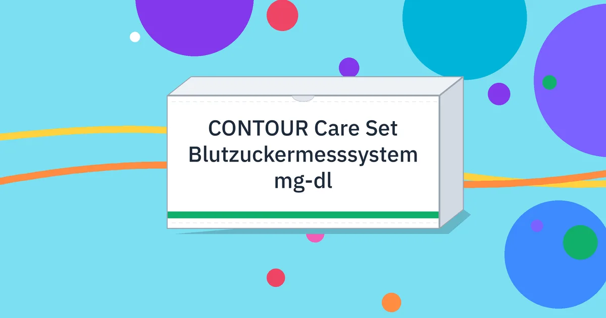 Symbolbild: Packung mit der Aufschrift CONTOUR Care Set Blutzuckermesssystem mg-dl (PZN 15251908) – Verfügbarkeit und Bezug in Apotheken in Frankfurt am Main