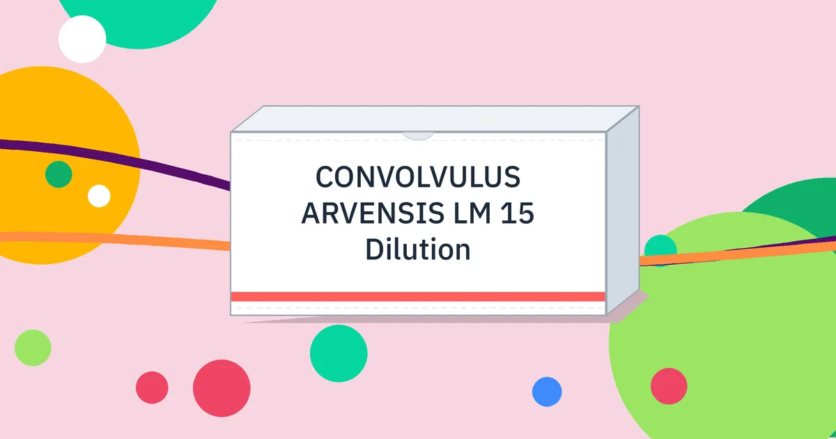 Symbolbild: Packung mit der Aufschrift CONVOLVULUS ARVENSIS LM 15 Dilution (PZN 13450176) – Verfügbarkeit und Bezug in Apotheken in Frankfurt am Main