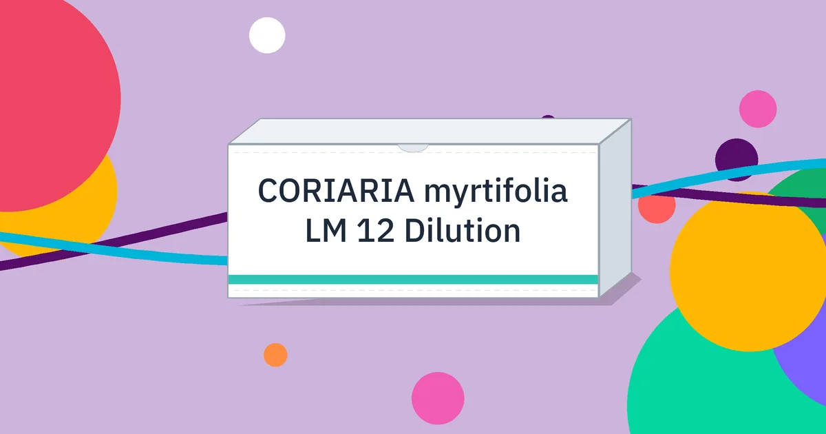 Symbolbild: Packung mit der Aufschrift CORIARIA myrtifolia LM 12 Dilution (PZN 13451661) – Verfügbarkeit und Bezug in Apotheken in Frankfurt am Main