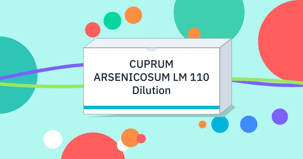 Symbolbild: Packung mit der Aufschrift CUPRUM ARSENICOSUM LM 110 Dilution (PZN 12838027) – Verfügbarkeit und Bezug in Apotheken in Frankfurt am Main