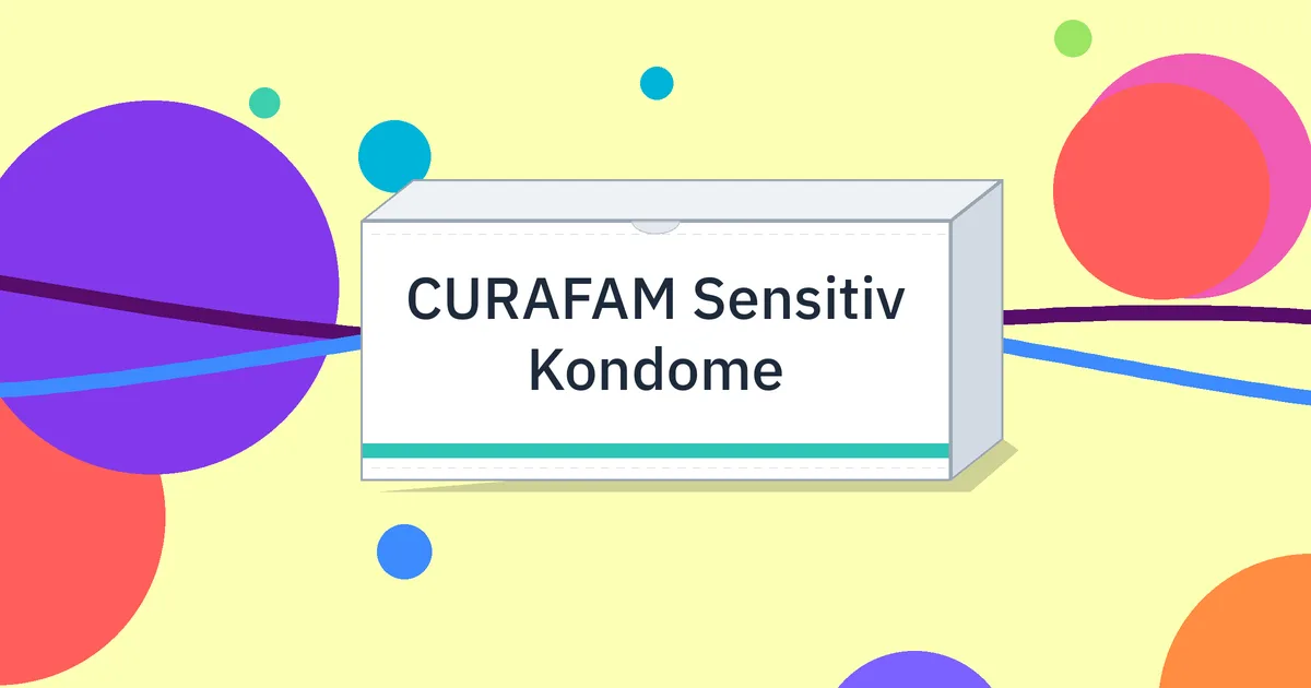 Symbolbild: Packung mit der Aufschrift CURAFAM Sensitiv Kondome (PZN 07599595) – Verfügbarkeit und Bezug in Apotheken in Frankfurt am Main