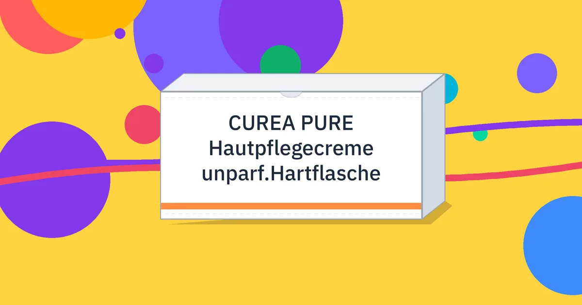 Symbolbild: Packung mit der Aufschrift CUREA PURE Hautpflegecreme unparf.Hartflasche (PZN 19401351) – Verfügbarkeit und Bezug in Apotheken in Frankfurt am Main