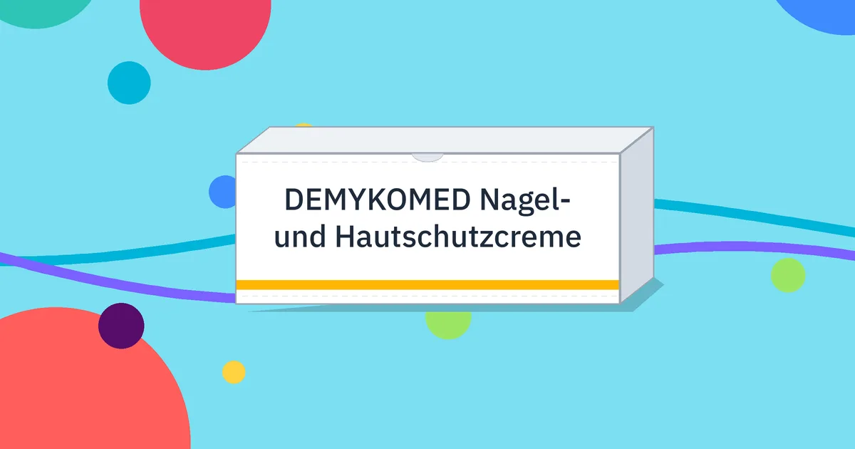 Symbolbild: Packung mit der Aufschrift DEMYKOMED Nagel- und Hautschutzcreme (PZN 09393320) – Verfügbarkeit und Bezug in Apotheken in Frankfurt am Main
