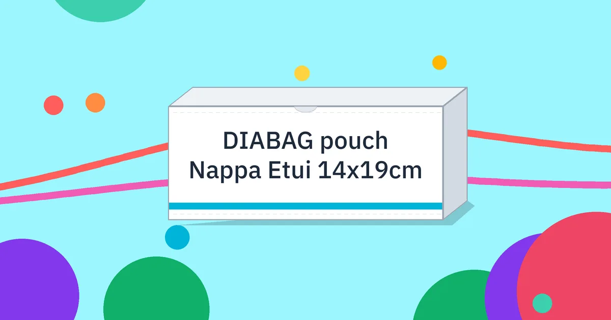 Symbolbild: Packung mit der Aufschrift DIABAG pouch Nappa Etui 14x19cm (PZN 10328167) – Verfügbarkeit und Bezug in Apotheken in Frankfurt am Main