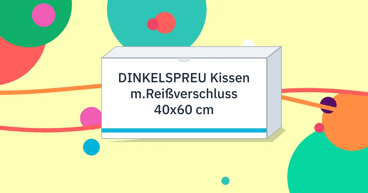 Symbolbild: Packung mit der Aufschrift DINKELSPREU Kissen m.Reißverschluss 40x60 cm (PZN 04020815) – Verfügbarkeit und Bezug in Apotheken in Frankfurt am Main