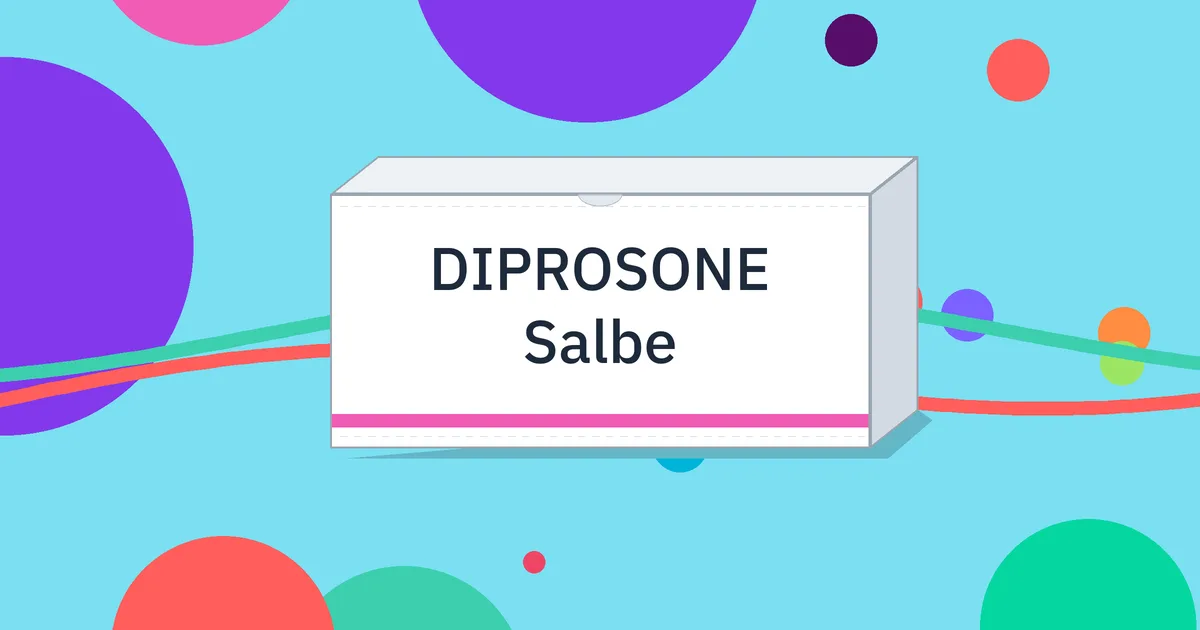 Symbolbild: Packung mit der Aufschrift DIPROSONE Salbe (PZN 06160816) – Verfügbarkeit und Bezug in Apotheken in Frankfurt am Main