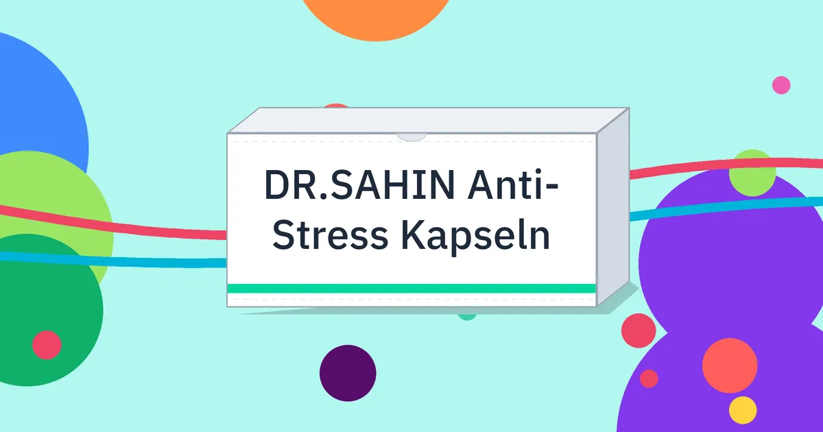 Symbolbild: Packung mit der Aufschrift DR.SAHIN Anti-Stress Kapseln (PZN 19430281) – Verfügbarkeit und Bezug in Apotheken in Frankfurt am Main