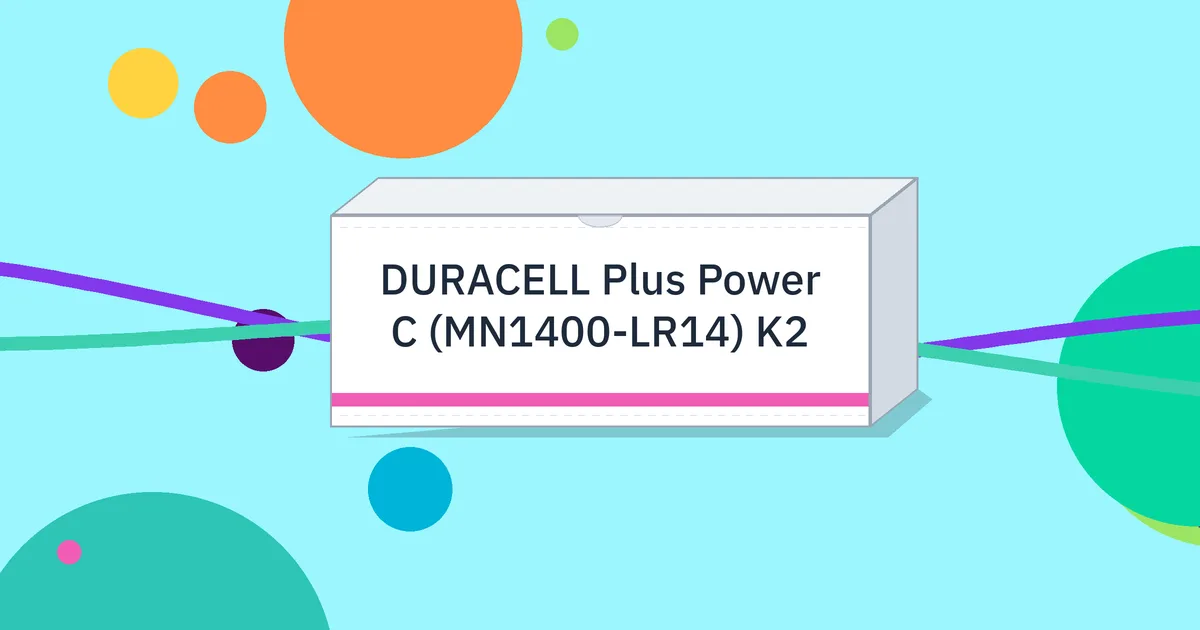 Symbolbild: Packung mit der Aufschrift DURACELL Plus Power C (MN1400-LR14) K2 (PZN 09507611) – Verfügbarkeit und Bezug in Apotheken in Frankfurt am Main