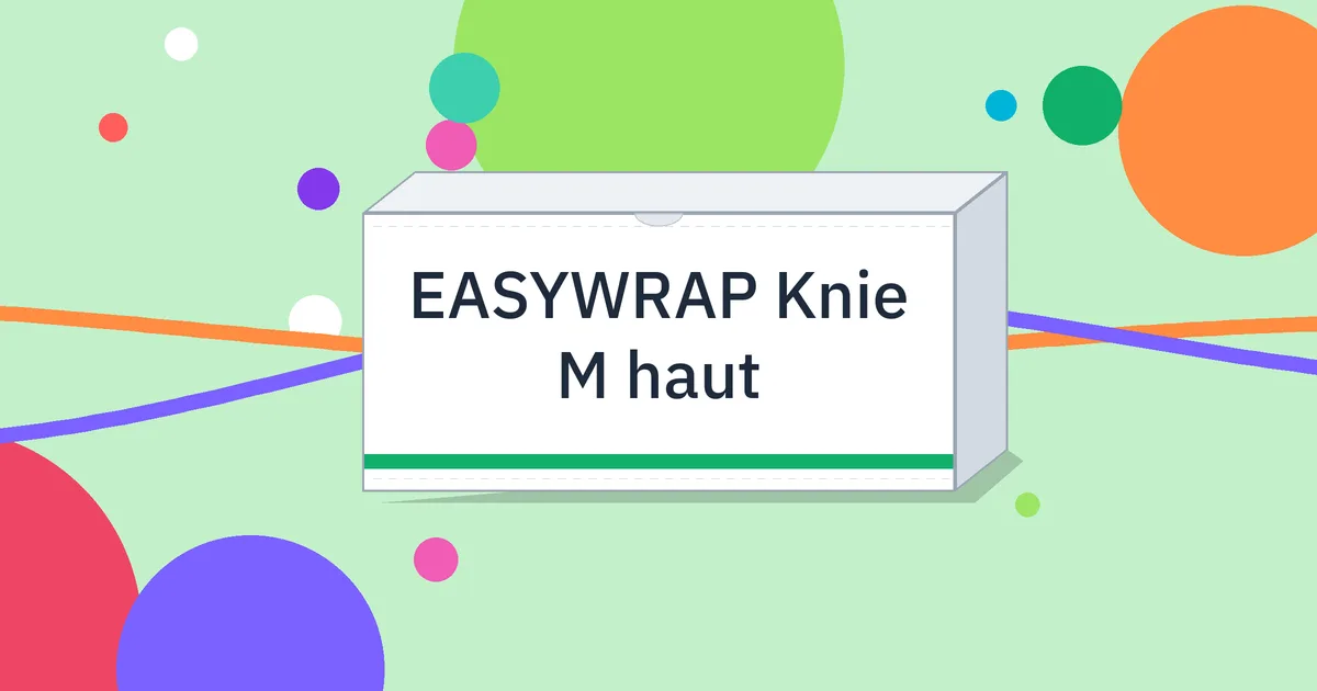 Symbolbild: Packung mit der Aufschrift EASYWRAP Knie M haut (PZN 18748992) – Verfügbarkeit und Bezug in Apotheken in Frankfurt am Main