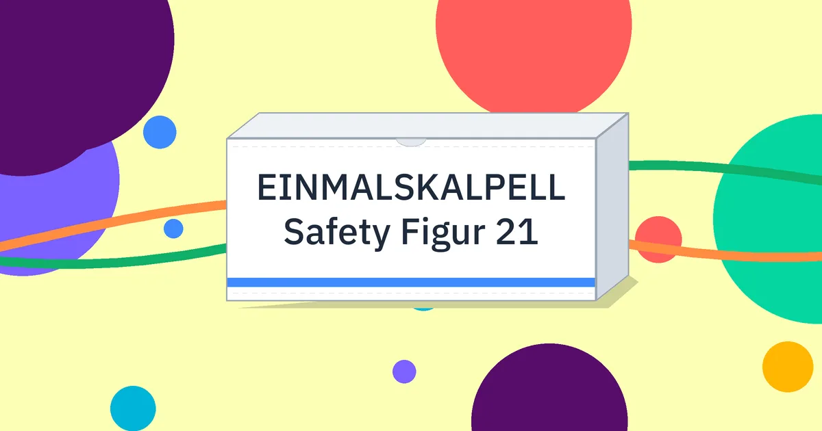 Symbolbild: Packung mit der Aufschrift EINMALSKALPELL Safety Figur 21 (PZN 18202394) – Verfügbarkeit und Bezug in Apotheken in Frankfurt am Main