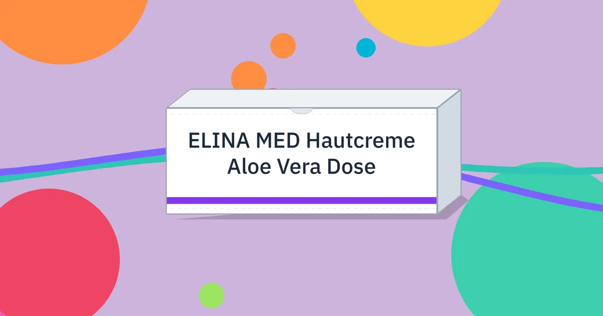 Symbolbild: Packung mit der Aufschrift ELINA MED Hautcreme Aloe Vera Dose (PZN 13699800) – Verfügbarkeit und Bezug in Apotheken in Frankfurt am Main