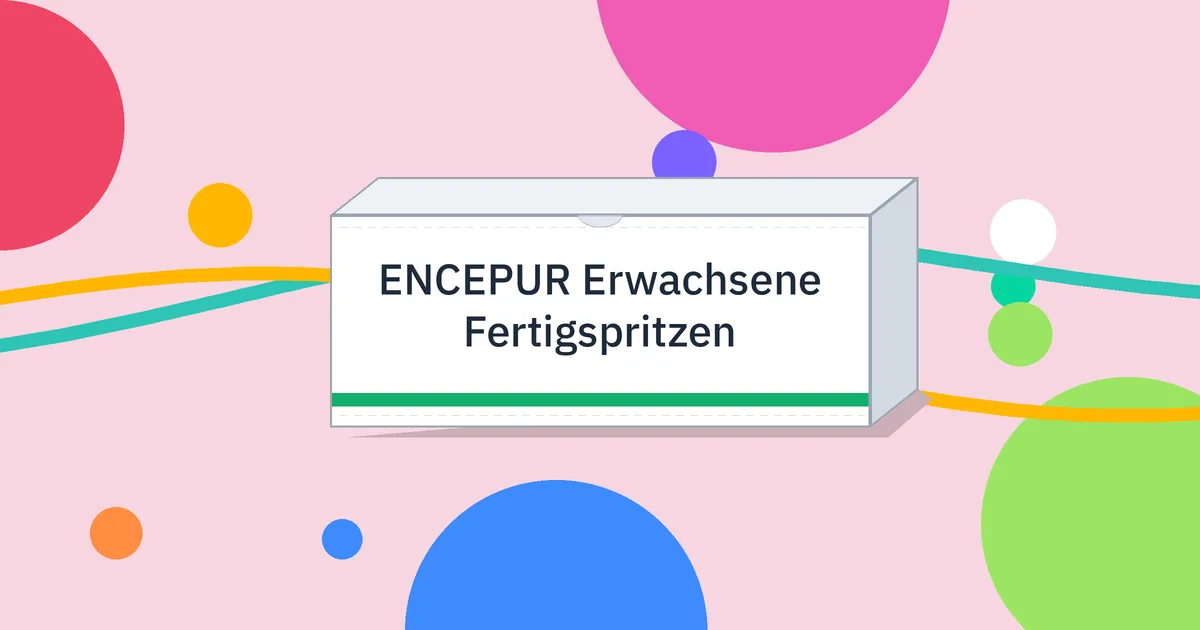 Symbolbild: Packung mit der Aufschrift ENCEPUR Erwachsene Fertigspritzen (PZN 12370920) – Verfügbarkeit und Bezug in Apotheken in Frankfurt am Main
