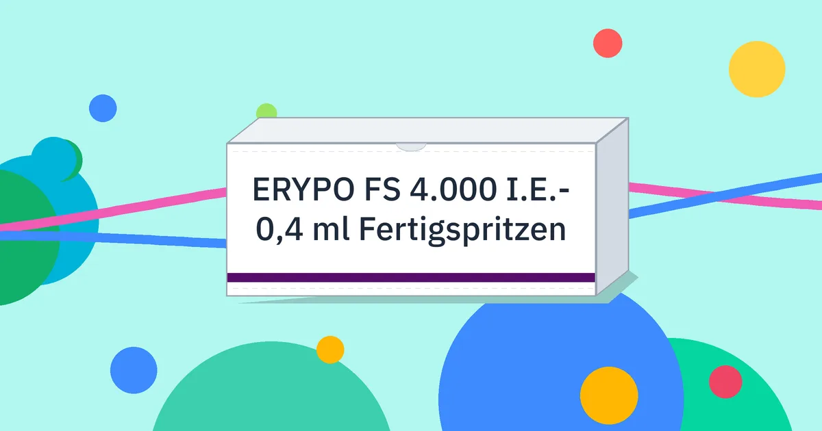 Symbolbild: Packung mit der Aufschrift ERYPO FS 4.000 I.E.-0,4 ml Fertigspritzen (PZN 06301286) – Verfügbarkeit und Bezug in Apotheken in Frankfurt am Main