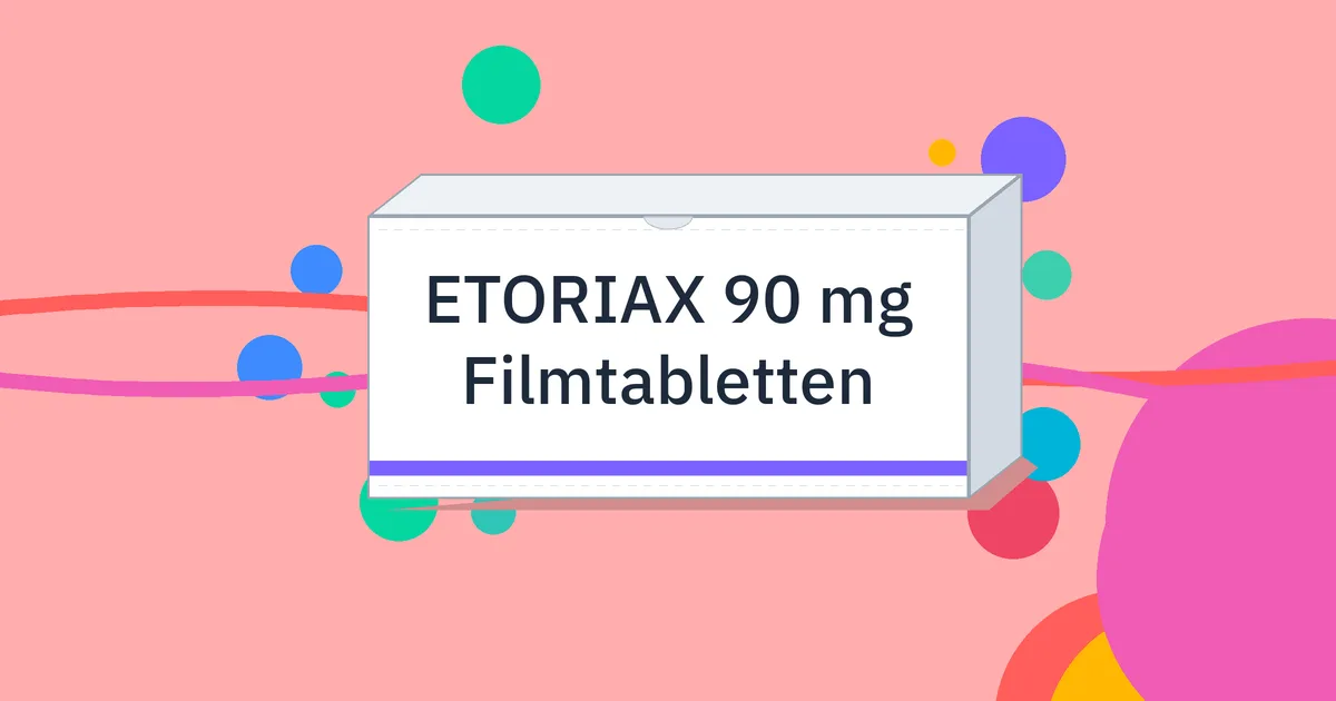 Symbolbild: Packung mit der Aufschrift ETORIAX 90 mg Filmtabletten (PZN 12653931) – Verfügbarkeit und Bezug in Apotheken in Frankfurt am Main