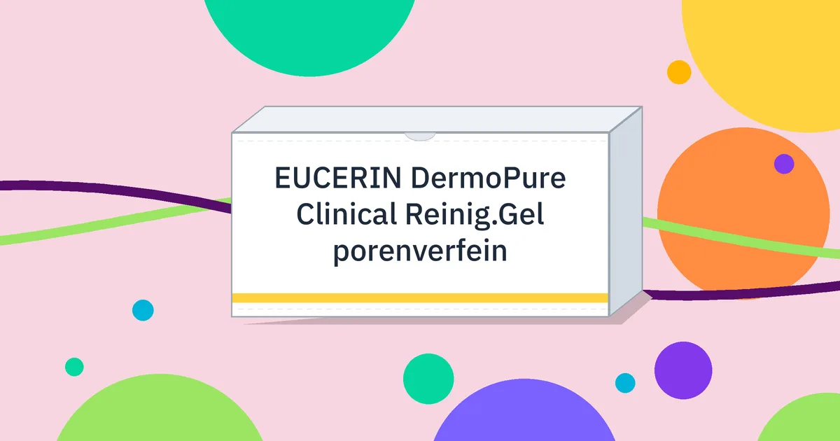 Symbolbild: Packung mit der Aufschrift EUCERIN DermoPure Clinical Reinig.Gel porenverfein (PZN 19729850) – Verfügbarkeit und Bezug in Apotheken in Frankfurt am Main