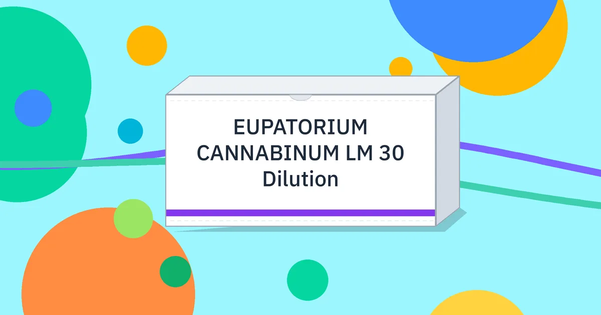 Symbolbild: Packung mit der Aufschrift EUPATORIUM CANNABINUM LM 30 Dilution (PZN 12845984) – Verfügbarkeit und Bezug in Apotheken in Frankfurt am Main