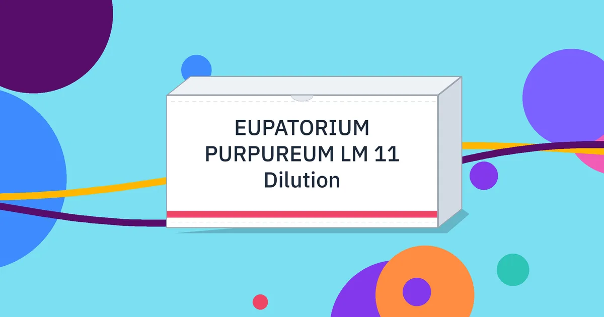 Symbolbild: Packung mit der Aufschrift EUPATORIUM PURPUREUM LM 11 Dilution (PZN 13481372) – Verfügbarkeit und Bezug in Apotheken in Frankfurt am Main