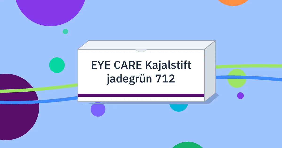 Symbolbild: Packung mit der Aufschrift EYE CARE Kajalstift jadegrün 712 (PZN 07658518) – Verfügbarkeit und Bezug in Apotheken in Frankfurt am Main