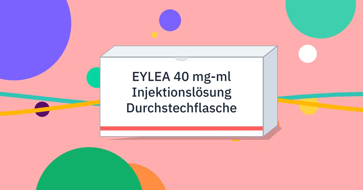 Symbolbild: Packung mit der Aufschrift EYLEA 40 mg-ml Injektionslösung Durchstechflasche (PZN 14441162) – Verfügbarkeit und Bezug in Apotheken in Frankfurt am Main