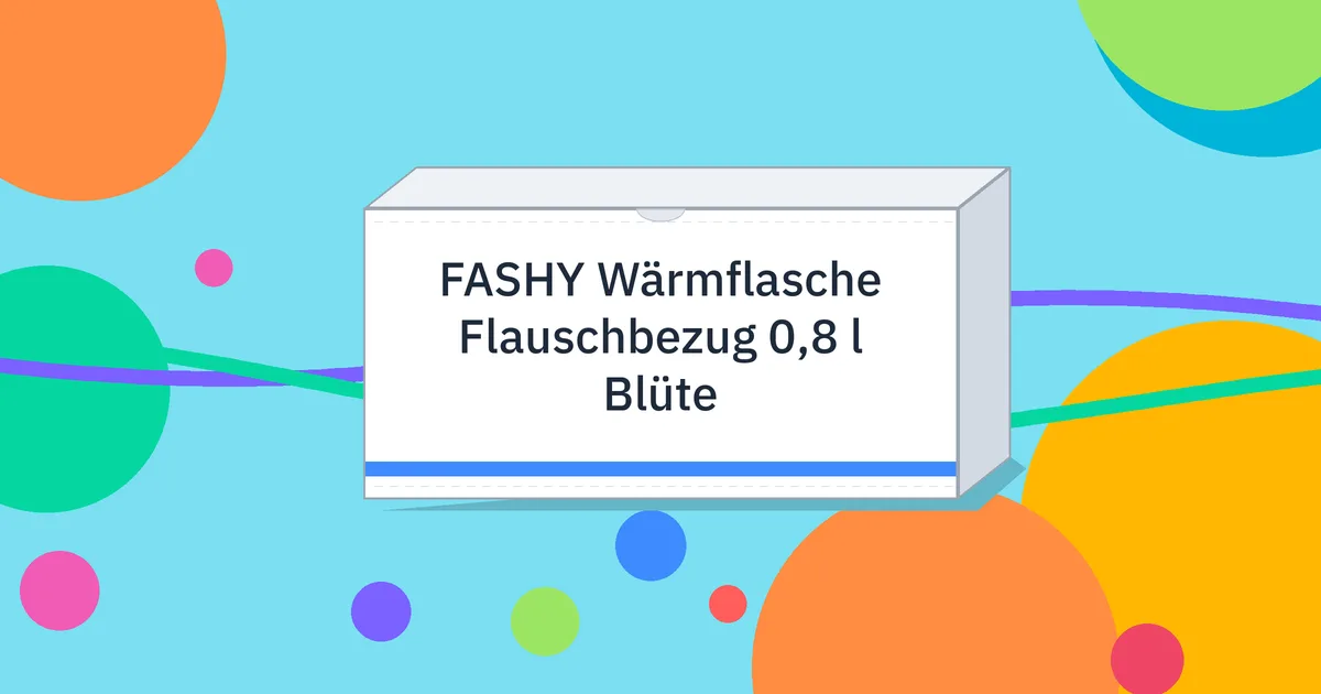 Symbolbild: Packung mit der Aufschrift FASHY Wärmflasche Flauschbezug 0,8 l Blüte (PZN 18026454) – Verfügbarkeit und Bezug in Apotheken in Frankfurt am Main