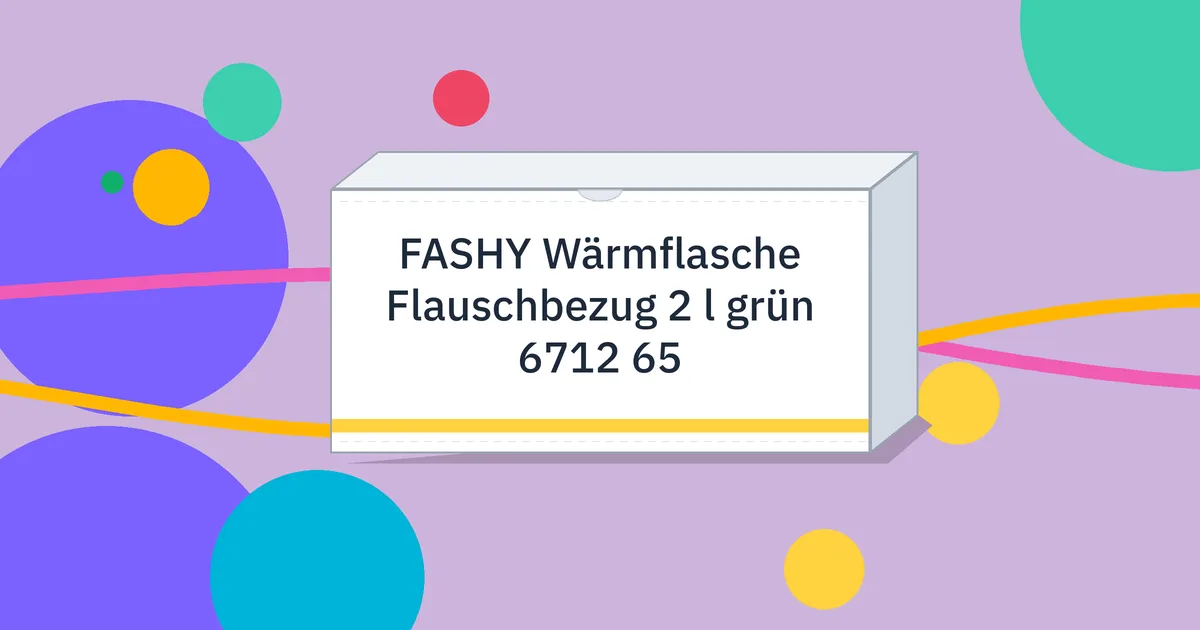 Symbolbild: Packung mit der Aufschrift FASHY Wärmflasche Flauschbezug 2 l grün 6712 65 (PZN 19137109) – Verfügbarkeit und Bezug in Apotheken in Frankfurt am Main