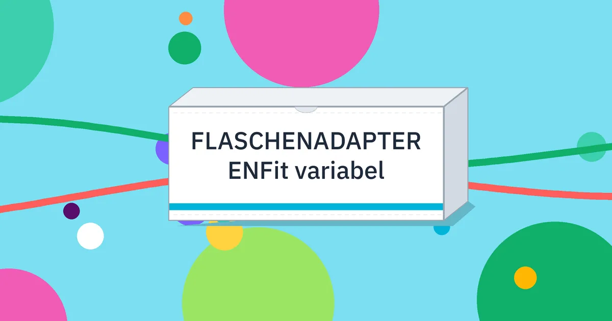 Symbolbild: Packung mit der Aufschrift FLASCHENADAPTER ENFit variabel (PZN 17574722) – Verfügbarkeit und Bezug in Apotheken in Frankfurt am Main