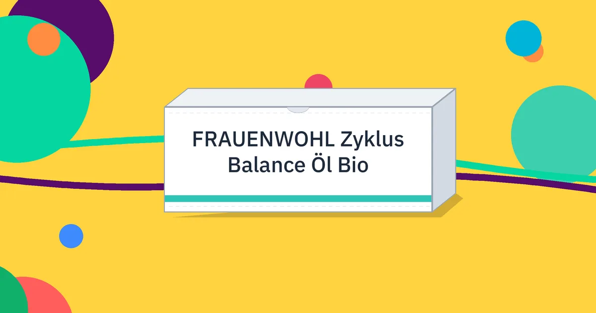 Symbolbild: Packung mit der Aufschrift FRAUENWOHL Zyklus Balance Öl Bio (PZN 16485755) – Verfügbarkeit und Bezug in Apotheken in Frankfurt am Main