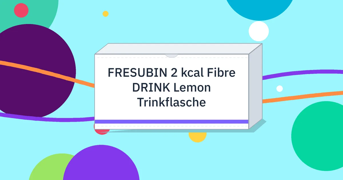 Symbolbild: Packung mit der Aufschrift FRESUBIN 2 kcal Fibre DRINK Lemon Trinkflasche (PZN 09700822) – Verfügbarkeit und Bezug in Apotheken in Frankfurt am Main