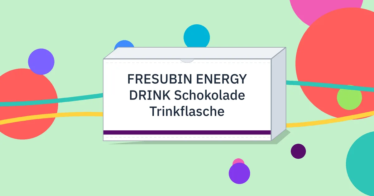 Symbolbild: Packung mit der Aufschrift FRESUBIN ENERGY DRINK Schokolade Trinkflasche (PZN 03692725) – Verfügbarkeit und Bezug in Apotheken in Frankfurt am Main