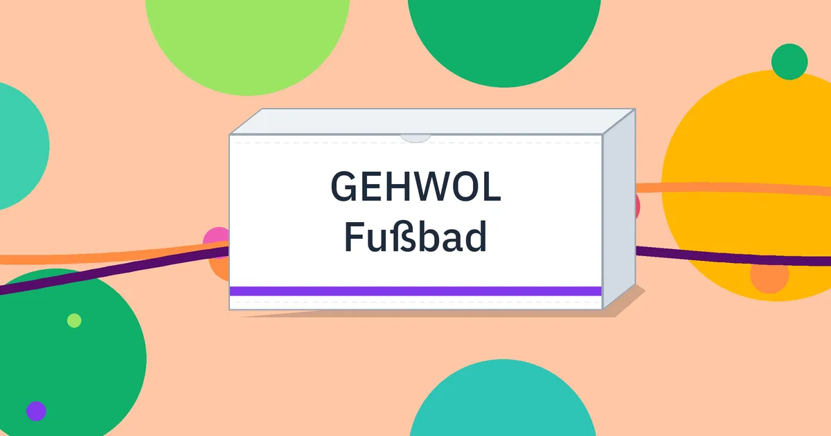 Symbolbild: Packung mit der Aufschrift GEHWOL Fußbad (PZN 07380388) – Verfügbarkeit und Bezug in Apotheken in Frankfurt am Main