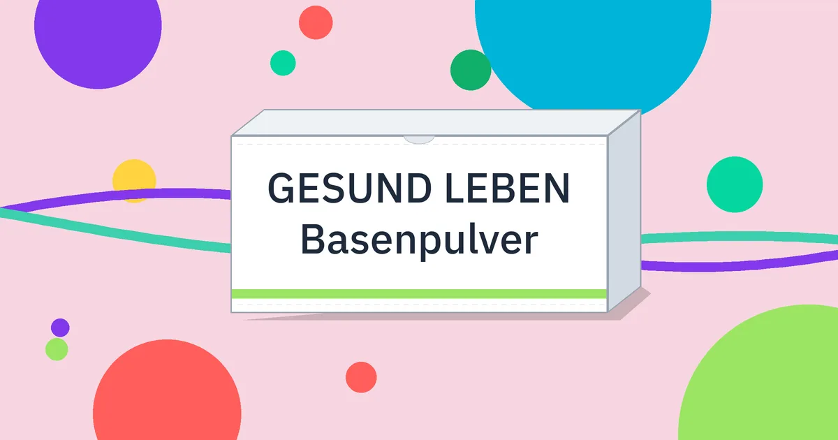 Symbolbild: Packung mit der Aufschrift GESUND LEBEN Basenpulver (PZN 19262010) – Verfügbarkeit und Bezug in Apotheken in Frankfurt am Main