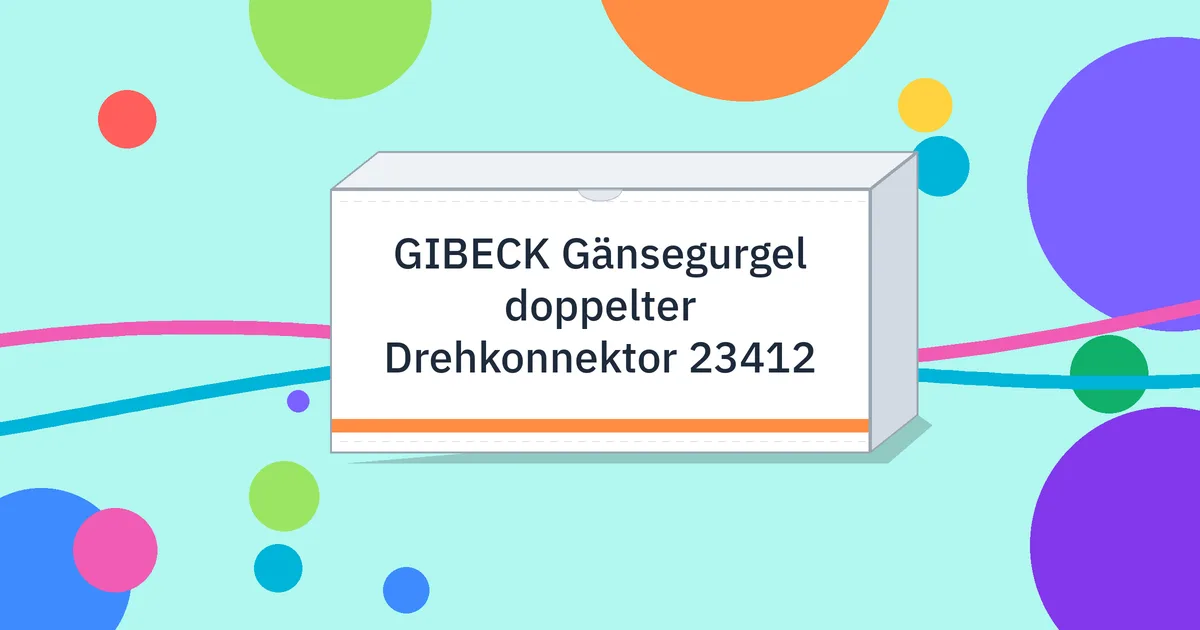 Symbolbild: Packung mit der Aufschrift GIBECK Gänsegurgel doppelter Drehkonnektor 23412 (PZN 05032878) – Verfügbarkeit und Bezug in Apotheken in Frankfurt am Main