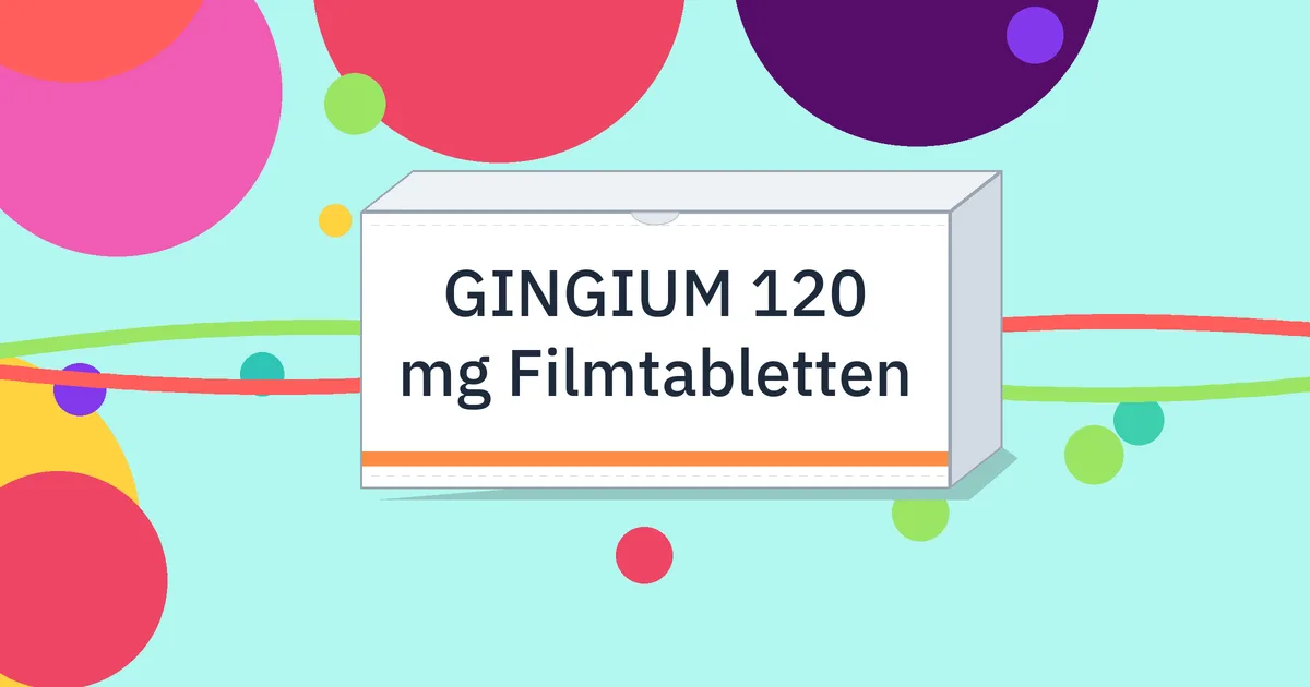 Symbolbild: Packung mit der Aufschrift GINGIUM 120 mg Filmtabletten (PZN 14171171) – Verfügbarkeit und Bezug in Apotheken in Frankfurt am Main