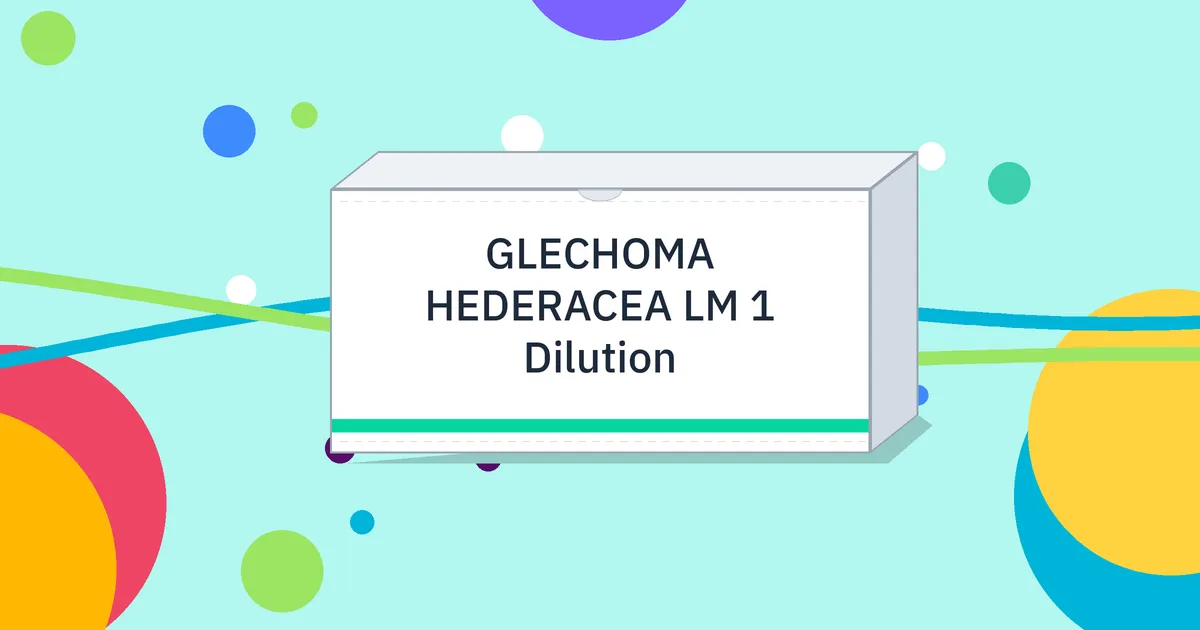 Symbolbild: Packung mit der Aufschrift GLECHOMA HEDERACEA LM 1 Dilution (PZN 13543133) – Verfügbarkeit und Bezug in Apotheken in Frankfurt am Main