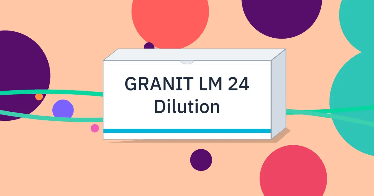 Symbolbild: Packung mit der Aufschrift GRANIT LM 24 Dilution (PZN 12881431) – Verfügbarkeit und Bezug in Apotheken in Frankfurt am Main