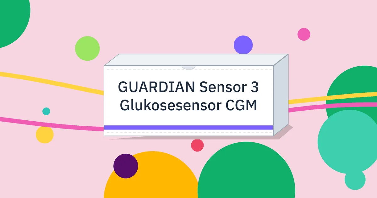 Symbolbild: Packung mit der Aufschrift GUARDIAN Sensor 3 Glukosesensor CGM (PZN 18117599) – Verfügbarkeit und Bezug in Apotheken in Frankfurt am Main