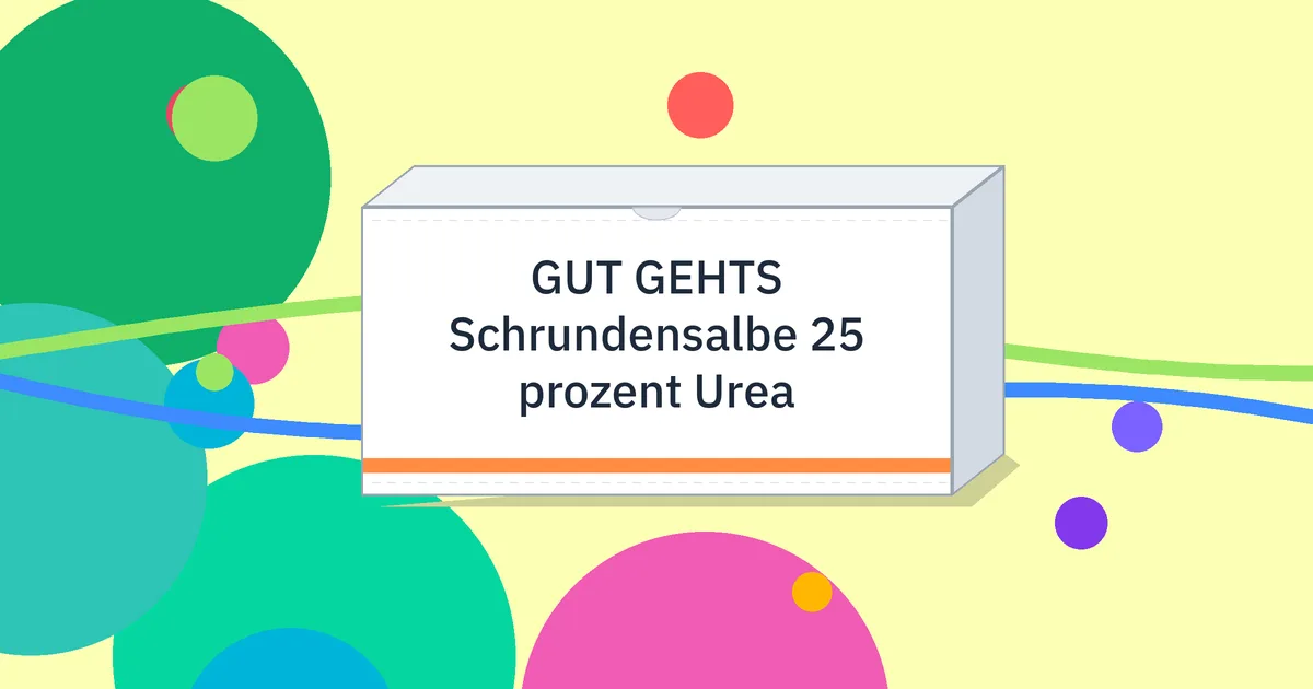 Symbolbild: Packung mit der Aufschrift GUT GEHTS Schrundensalbe 25 prozent Urea (PZN 17435794) – Verfügbarkeit und Bezug in Apotheken in Frankfurt am Main