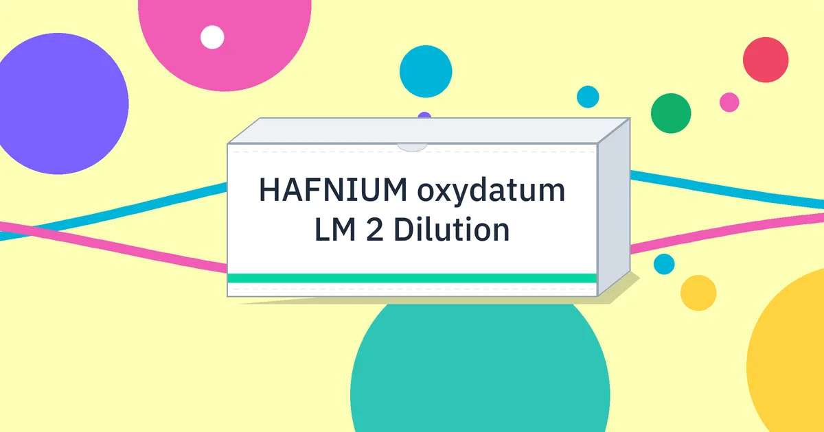 Symbolbild: Packung mit der Aufschrift HAFNIUM oxydatum LM 2 Dilution (PZN 13549644) – Verfügbarkeit und Bezug in Apotheken in Frankfurt am Main