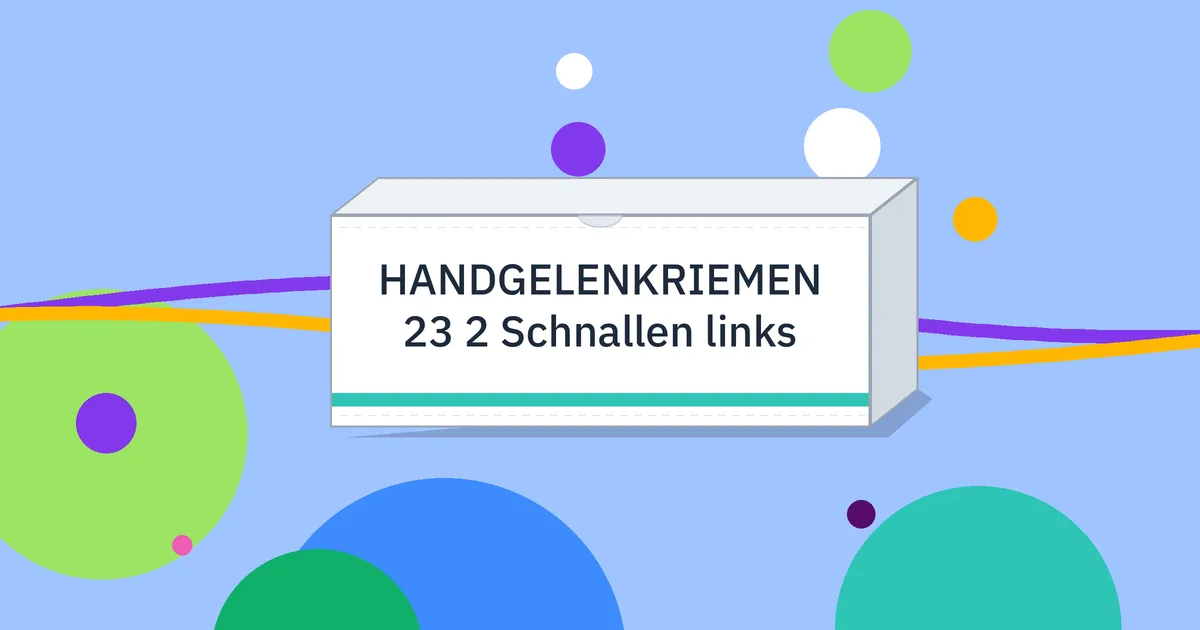 Symbolbild: Packung mit der Aufschrift HANDGELENKRIEMEN 23 2 Schnallen links (PZN 02008247) – Verfügbarkeit und Bezug in Apotheken in Frankfurt am Main