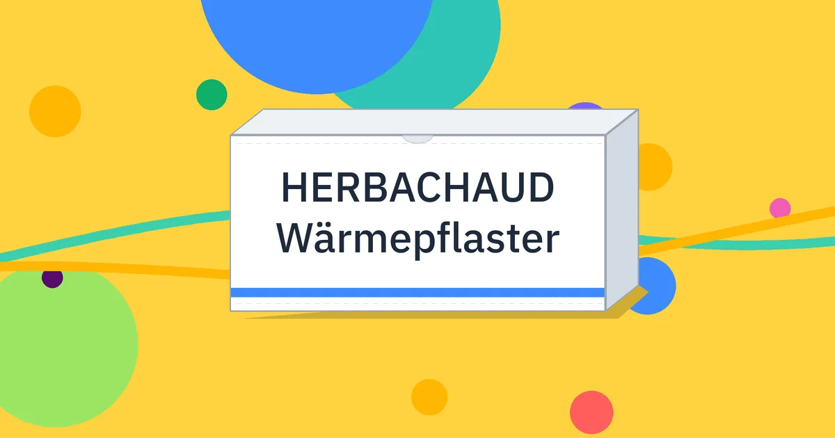 Symbolbild: Packung mit der Aufschrift HERBACHAUD Wärmepflaster (PZN 09686329) – Verfügbarkeit und Bezug in Apotheken in Frankfurt am Main