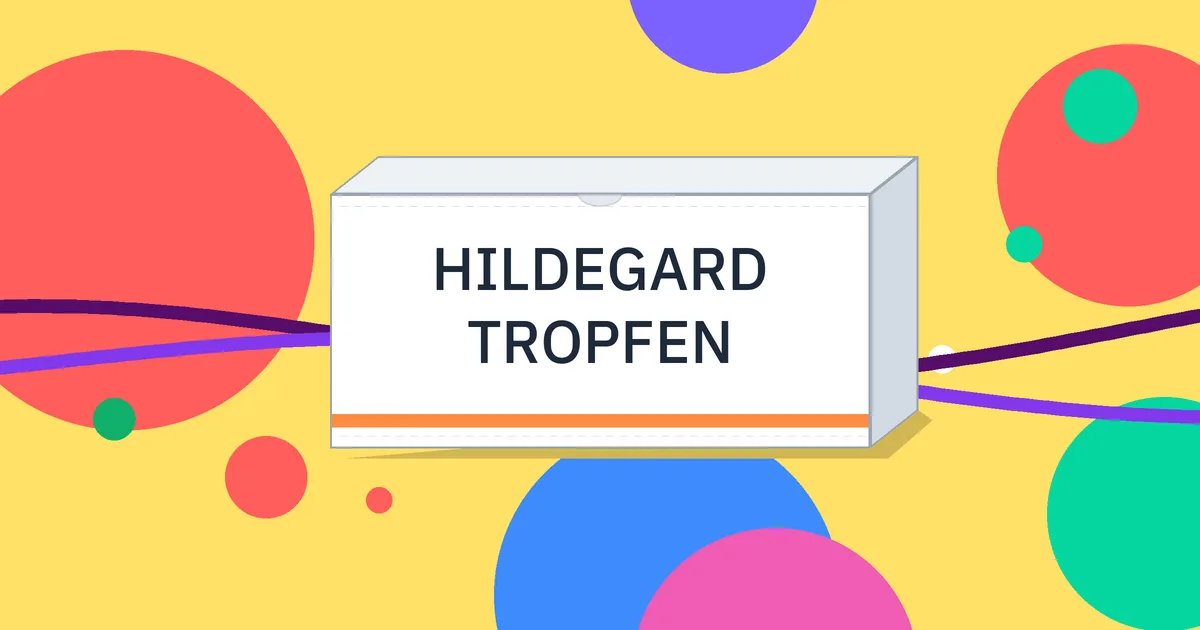 Symbolbild: Packung mit der Aufschrift HILDEGARD TROPFEN (PZN 01689995) – Verfügbarkeit und Bezug in Apotheken in Frankfurt am Main