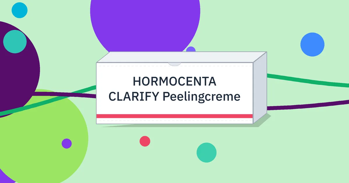 Symbolbild: Packung mit der Aufschrift HORMOCENTA CLARIFY Peelingcreme (PZN 15240678) – Verfügbarkeit und Bezug in Apotheken in Frankfurt am Main