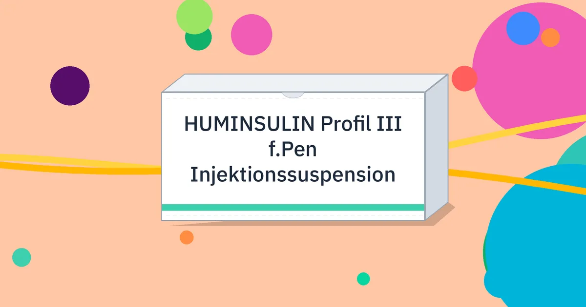 Symbolbild: Packung mit der Aufschrift HUMINSULIN Profil III f.Pen Injektionssuspension (PZN 12546997) – Verfügbarkeit und Bezug in Apotheken in Frankfurt am Main