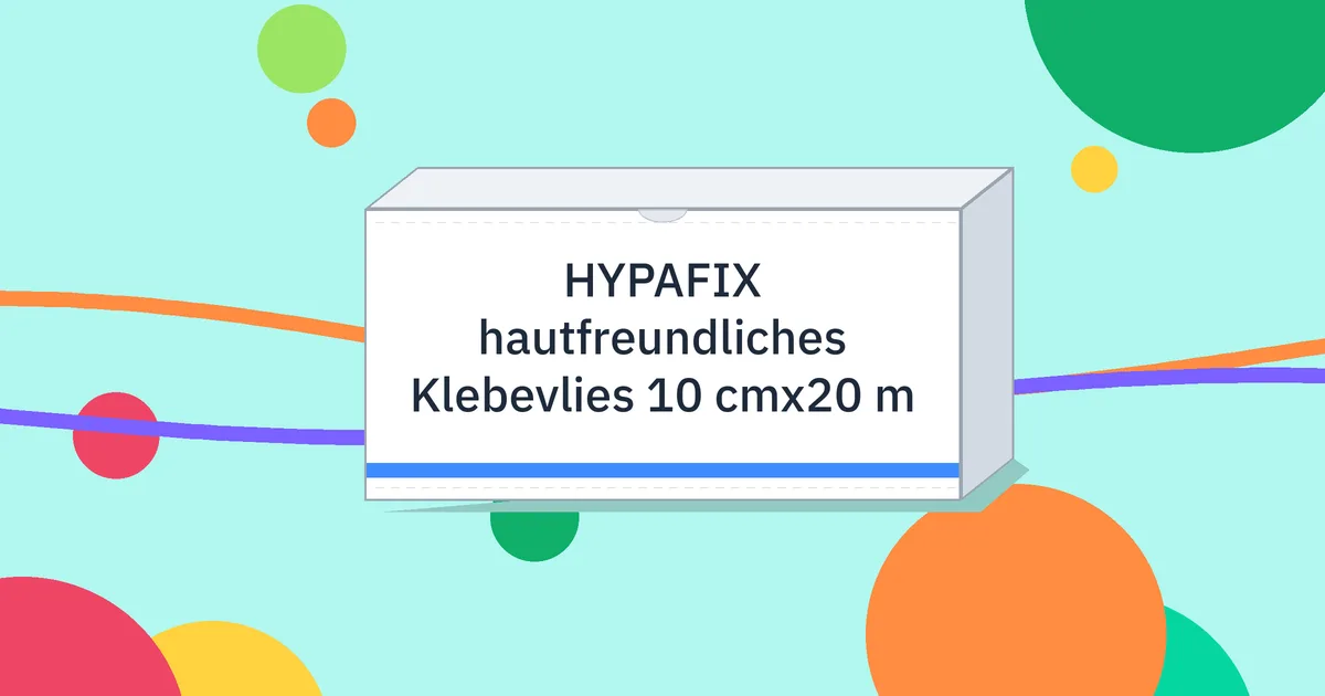 Symbolbild: Packung mit der Aufschrift HYPAFIX hautfreundliches Klebevlies 10 cmx20 m (PZN 19156992) – Verfügbarkeit und Bezug in Apotheken in Frankfurt am Main