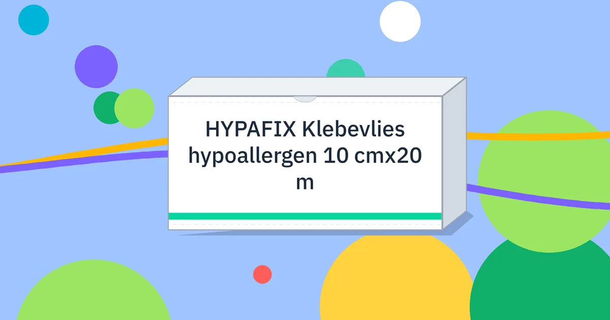 Symbolbild: Packung mit der Aufschrift HYPAFIX Klebevlies hypoallergen 10 cmx20 m (PZN 20610841) – Verfügbarkeit und Bezug in Apotheken in Frankfurt am Main